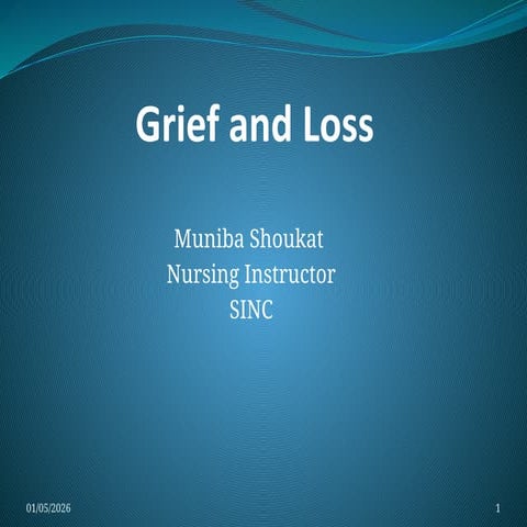 Grief and Loss. Fundamental of nursing definition and explanation | PPTX