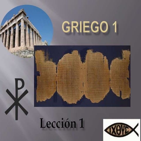 Leccion de Griego-1-y-2-Alfabeto, importante | PPT