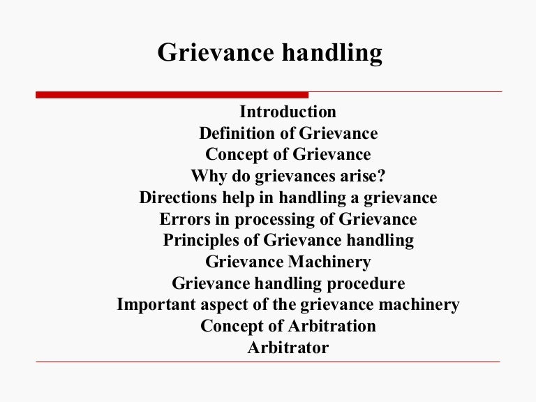 Grievance grievance