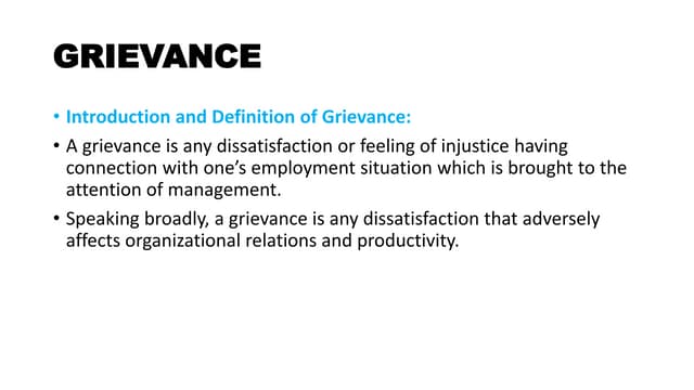 Grievance ppt | PPT
