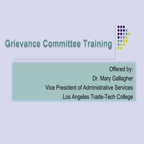 Grievance Committee Training Presentation | PPTX