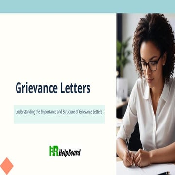 Grievance Letter Template, Grievance Letter Sample | PPTX