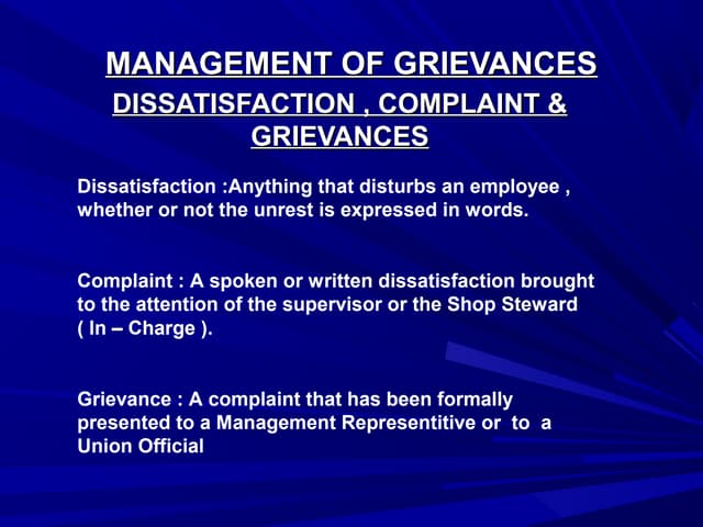 Grievance & its handling procedure | PPTX