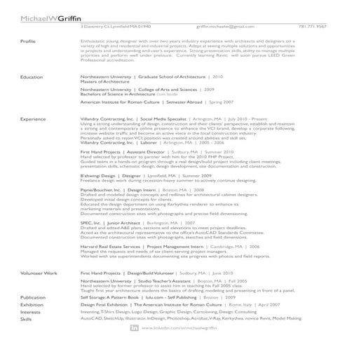 Resume - Michael Griffin | PDF
