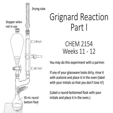 Grignard_Organic chemistry laboratory_2 part lab | PPTX