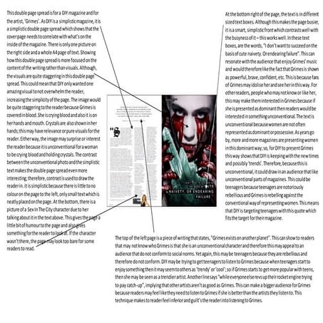 Flat plan double page spread for music magazine | DOCX
