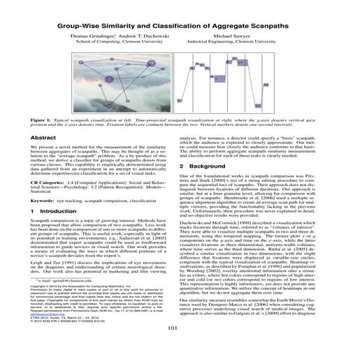 Grindinger Group Wise Similarity And Classification Of Aggregate Scanpaths | PDF