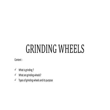 Grinding wheels | PPT