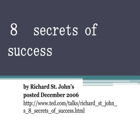 8 secrets of success | PPTX