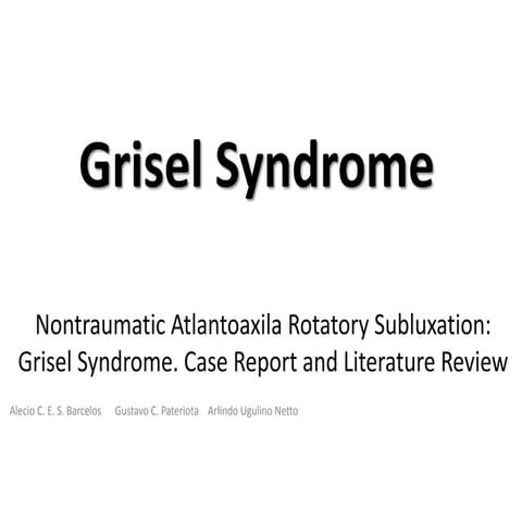 Grisel syndrome | PPTX