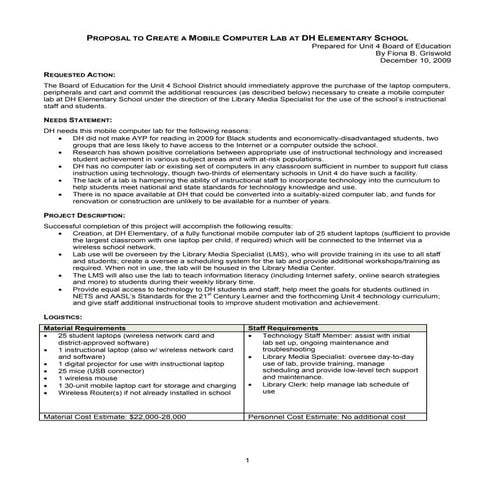 Mobile Computer Lab - Board Document | PDF