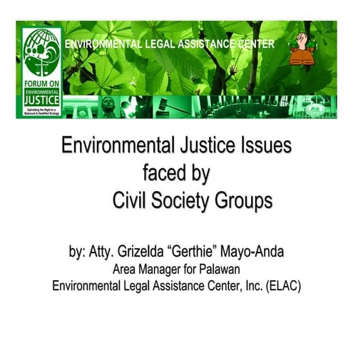 Environmental Justice Issues faced by Civil Society Groups | PDF