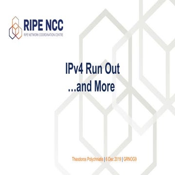 IPv4 Run Out …and More | PPT
