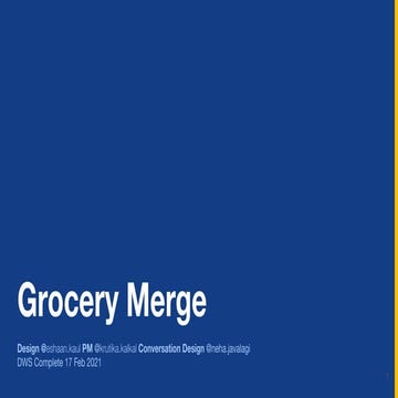 Grocery Merge | PPT