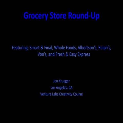 Power point presentation (grocery store) | PPTX