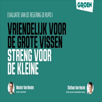 Groen presentatie Elke Van Den Brandt en Wouter De Vriendt | PDF