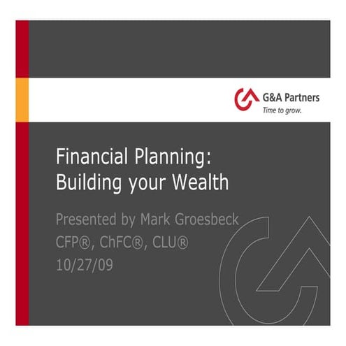 Financial Planning: Building Your Wealth - webinar | PDF
