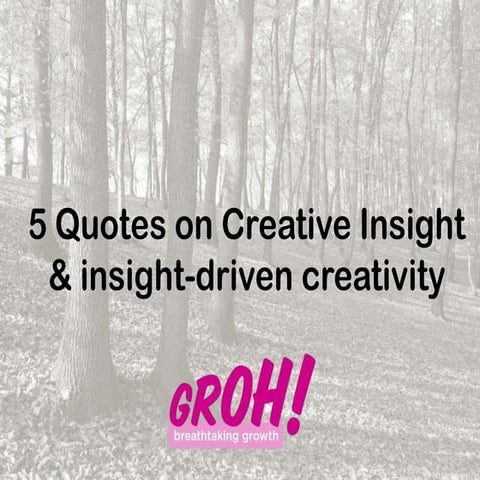 GROH! innovation 5 quotes on creativity & insight | PPT