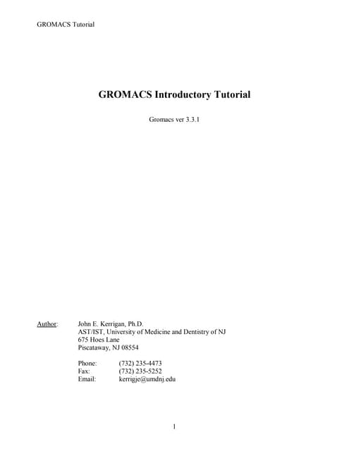 Gromacs - Molecular Dynamics Simulation | PDF | Chemistry | Science