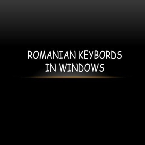 G:\romanian keybords | PPTX