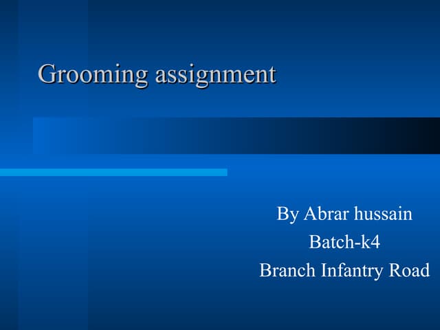 Grooming standards | PPTX