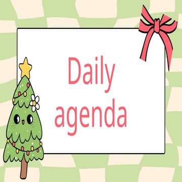 Groovy Christmas Daily Agenda Classroom Slides Presentation in Colorful ...