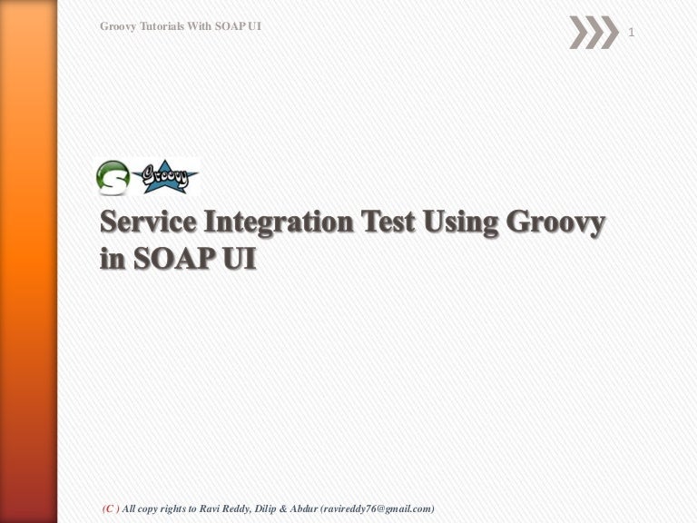 Groovy In Soap Ui