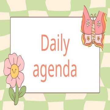 Groovy Spring Daily Agenda Classroom Slides Presentation in Colorful ...