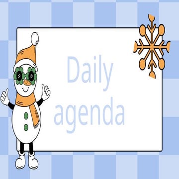 Groovy Winter Daily Agenda Classroom Slides Presentation in Colorful ...
