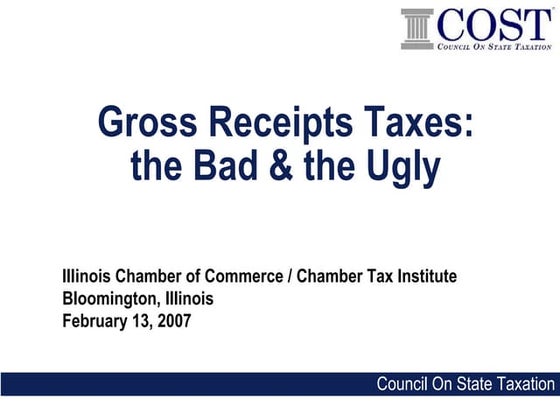 Gross Receipts Tax Power Point | PPT