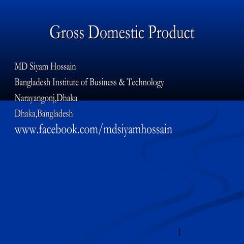 Gross domestic product | PPT