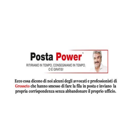 Posta Power Testimonianze Grosseto | PPT