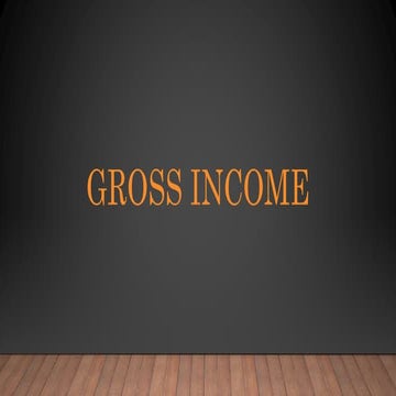 Gross income ss | PPT