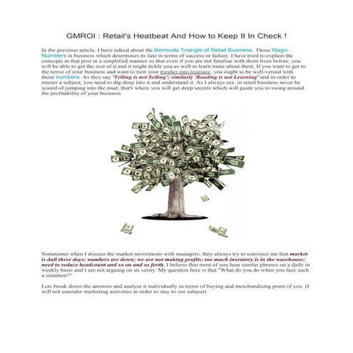 Gross margin return on investment : GMROI | PDF
