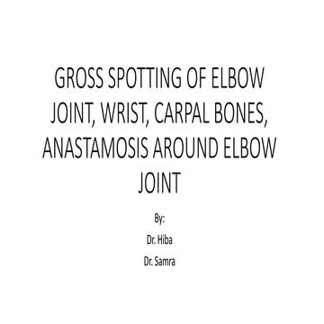 Gross Spotting Of Elbow Joint, Wrist,.pptx