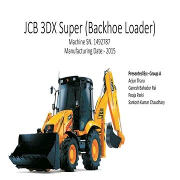 JCB backhoe loader 3dx super maintenance chart and presentation | PPTX