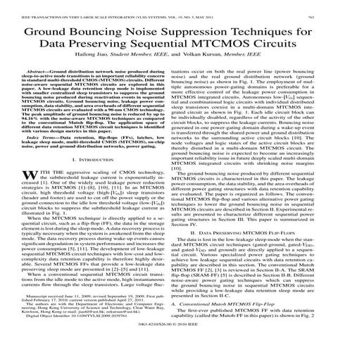 Ground bounce mtcmos | PDF