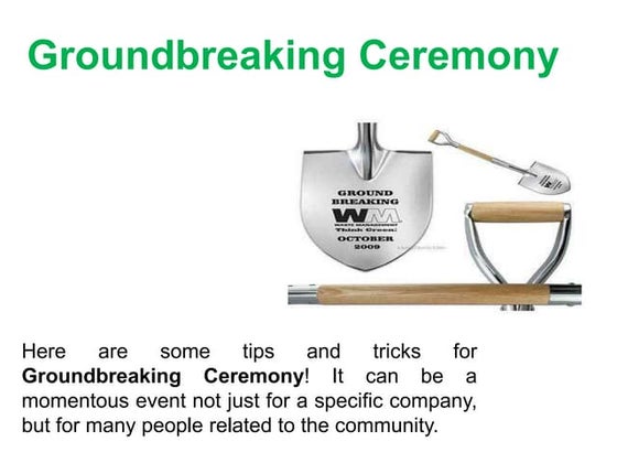 Ground breaking city gifts | PPTX