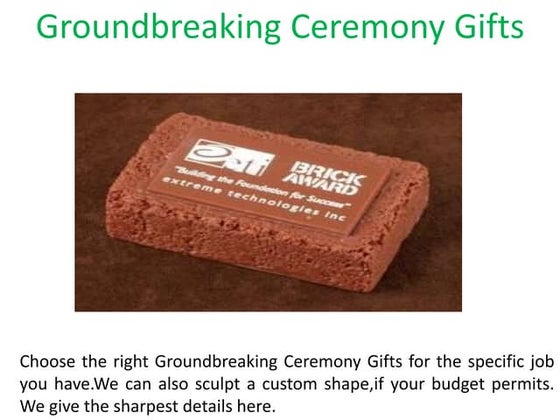 Groundbreaking Ceremony Gifts | PPTX