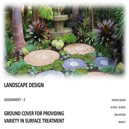 Ground cover for providing variety in surface treatment | PDF