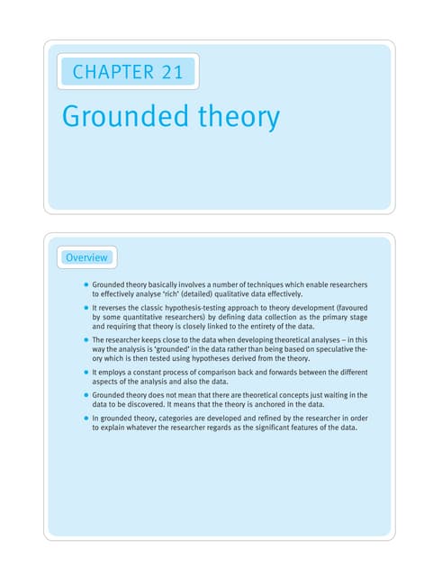Grounded theory methodology of qualitative data analysis | PPT