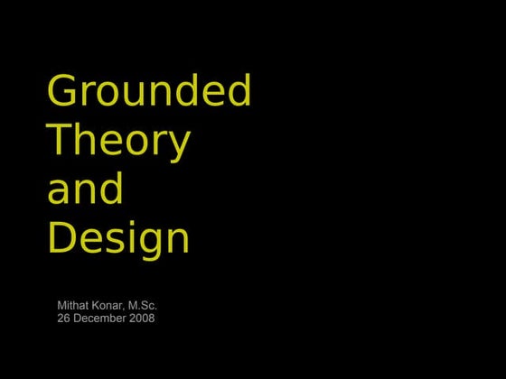 Grounded theory methodology of qualitative data analysis | PPT