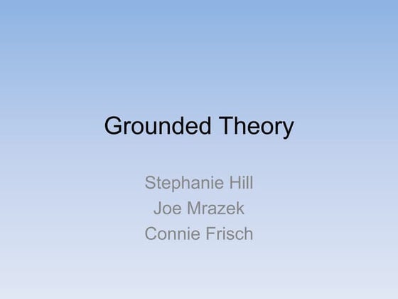 Grounded theory methodology of qualitative data analysis | PPT