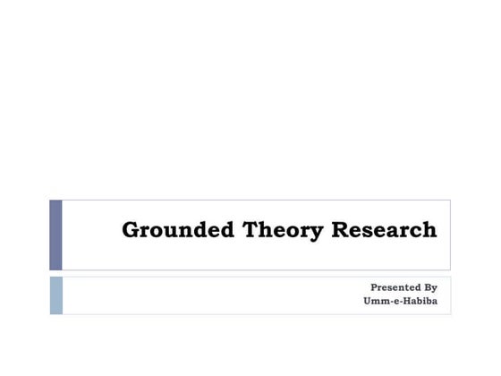 Grounded theory methodology of qualitative data analysis | PPT