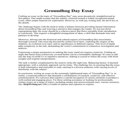 Groundhog Day Essay. quot;Groundhog Dayquot; COMPLETE UNIT EDITABLE ...