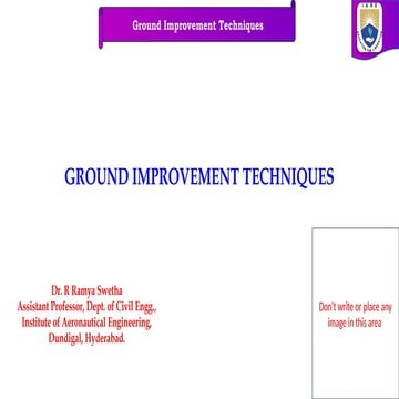 Ground Improvement Techniques-.Introductionppttx | PPT