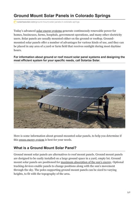 Ground Mount Solar System - On-Ground Solar Installations.pdf