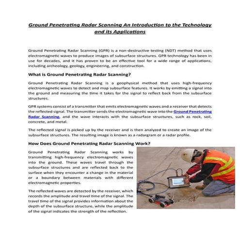 Ground Penetrating Radar : Basic and Applications for Civil Engineering ...
