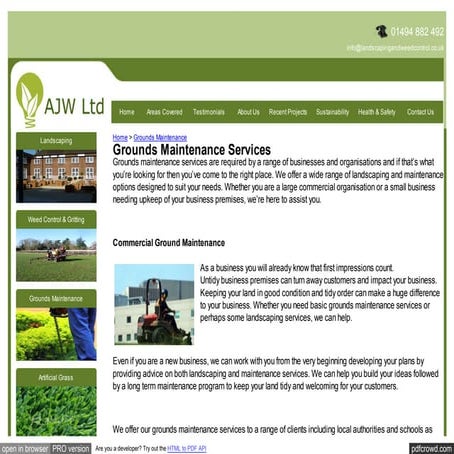 Grounds maintenance | PDF