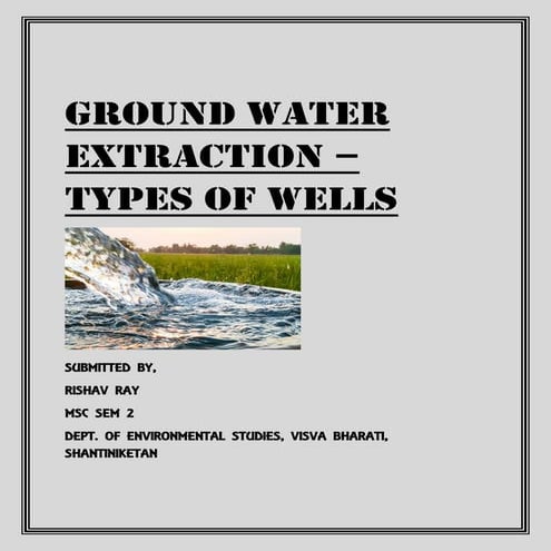 Ground water harvesting | PDF